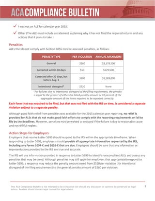 ACA Compliance Bulletin - IRS Issues Letter 5699 to Noncompliant ...