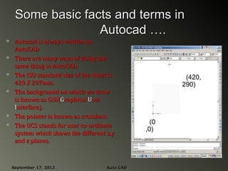 AutoCAD by Ninad Ghormade | PPT | 3-D Graphics | Computer Software and ...