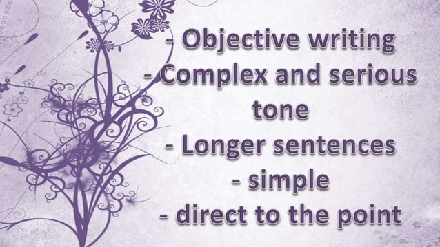 Academic Writing: Formality | PPTX