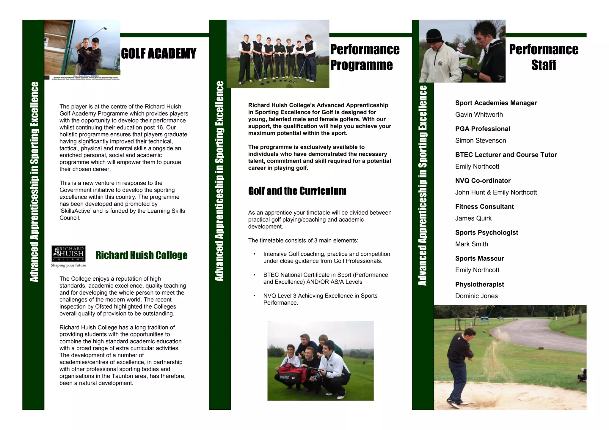 ACAD Golf Leaflet | PDF | Golf | Sports