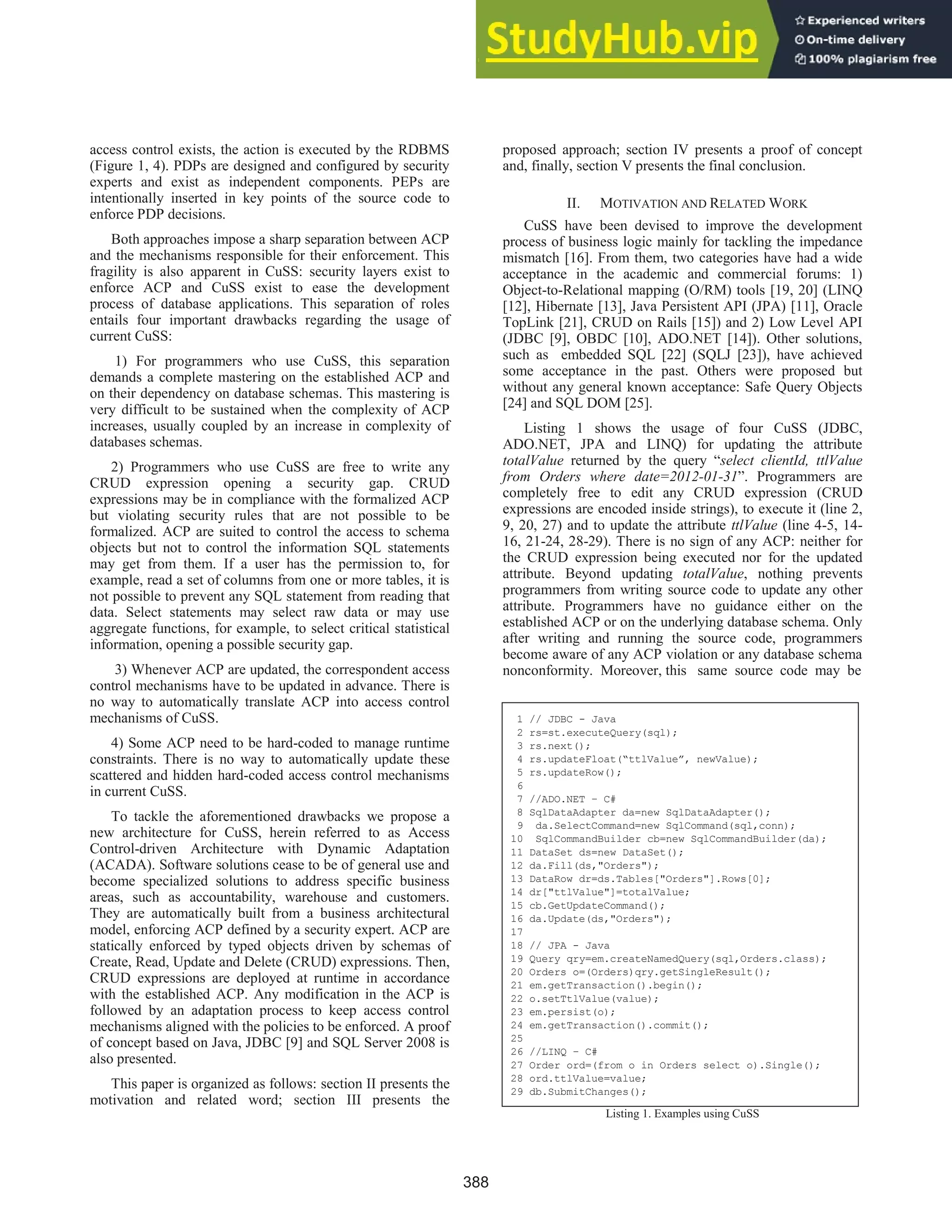 ACADA Access Control-Driven Architecture With Dynamic Adaptation | PDF