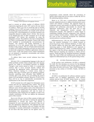 ACADA Access Control-Driven Architecture With Dynamic Adaptation | PDF