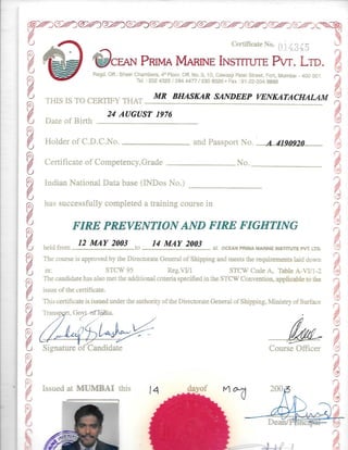 Fire Fighting Course | PDF
