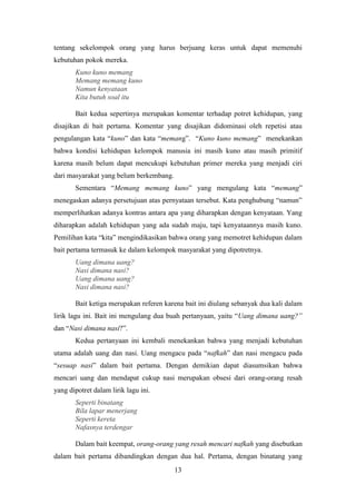 Pertentangan Kelas dalam Lirik Lagu di Album Kelompok Musik Swami I | PDF