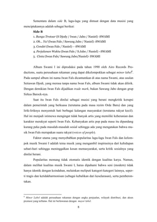 Pertentangan Kelas dalam Lirik Lagu di Album Kelompok Musik Swami I | PDF