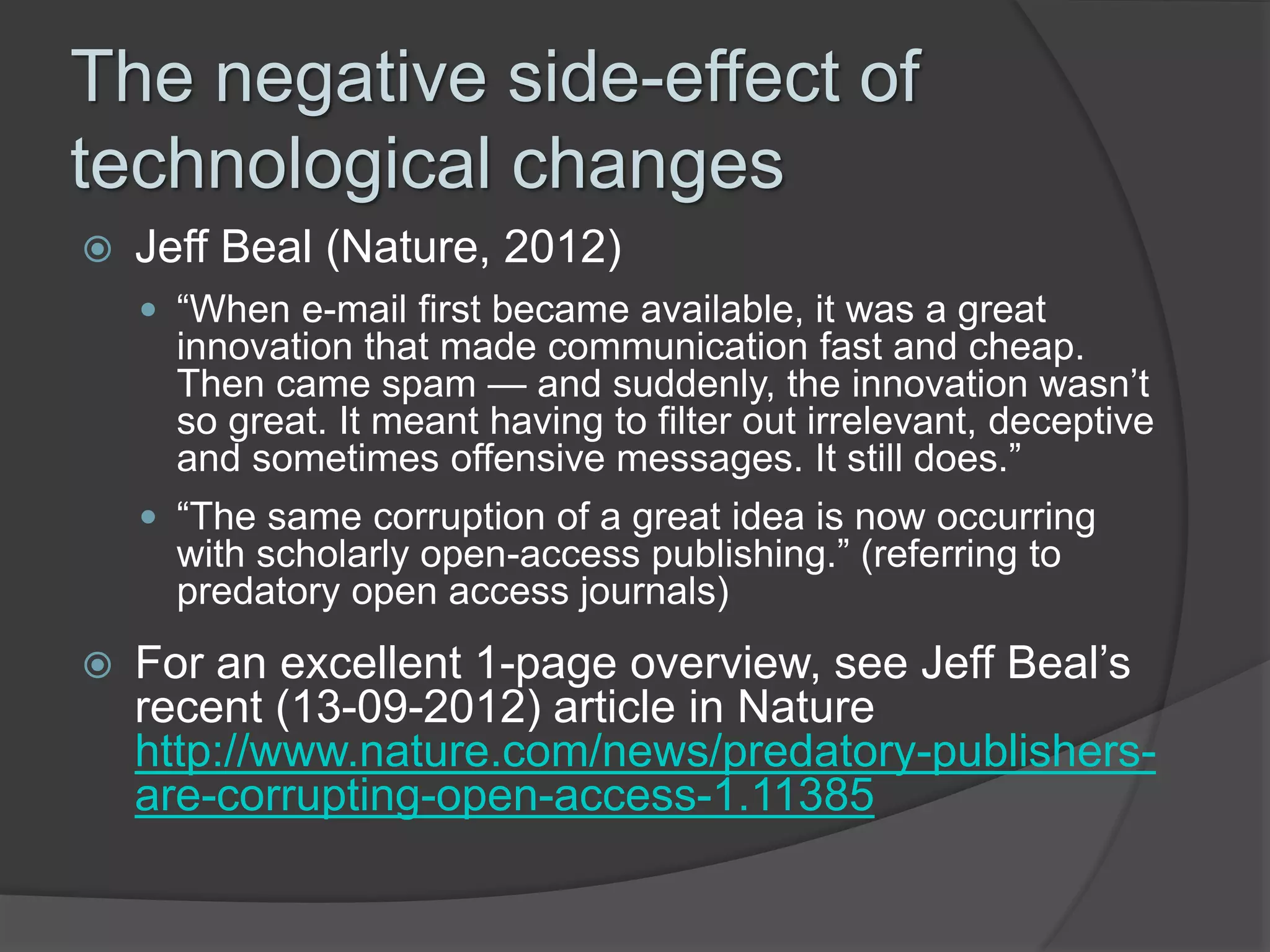 Predatory Open Access Journals Academic Beware Ppt