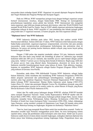 WWF Indonesia 1962–2002: Melestarikan Alam Indonesia dengan ...