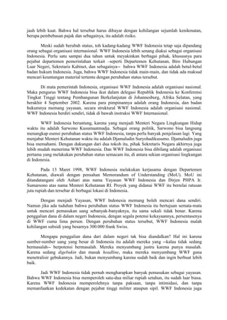 WWF Indonesia 1962–2002: Melestarikan Alam Indonesia dengan ...