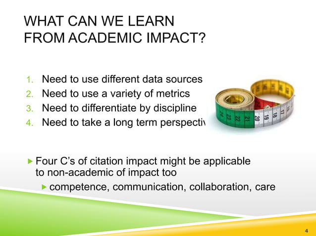 What can we learn from academic impact | PPTX