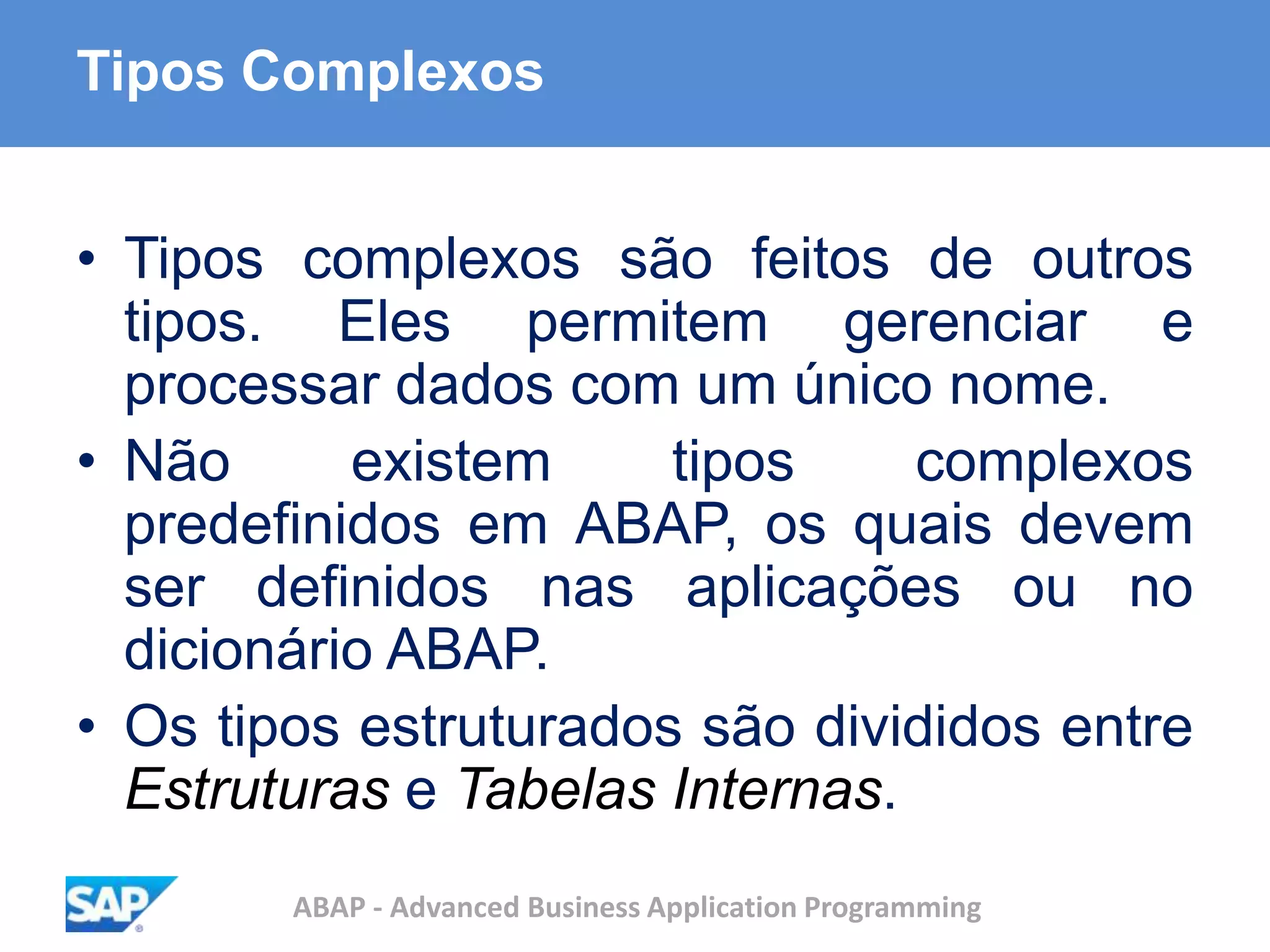 Treinamento SAP ABAP | PPTX