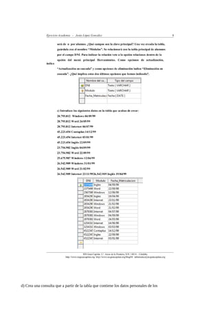 Base de Datos Academia con LibreOffice Base | PDF
