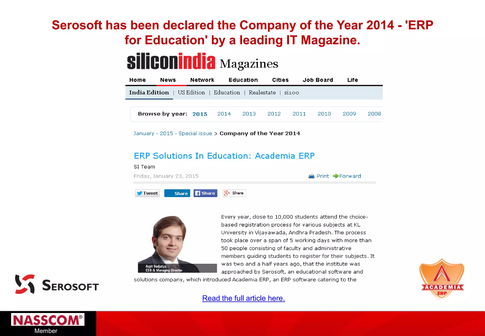 Academia ERP Presentation - College and University Management System | PPT