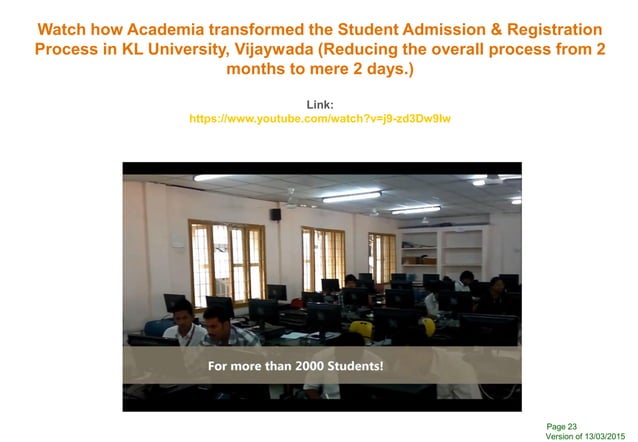 Academia ERP Presentation - College and University Management System | PPT