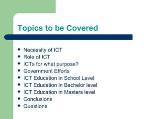 ICT in Higher Education | PPT