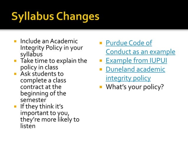 Mitigating Cheating and Plagiarism | PPTX | Educational Assessment ...