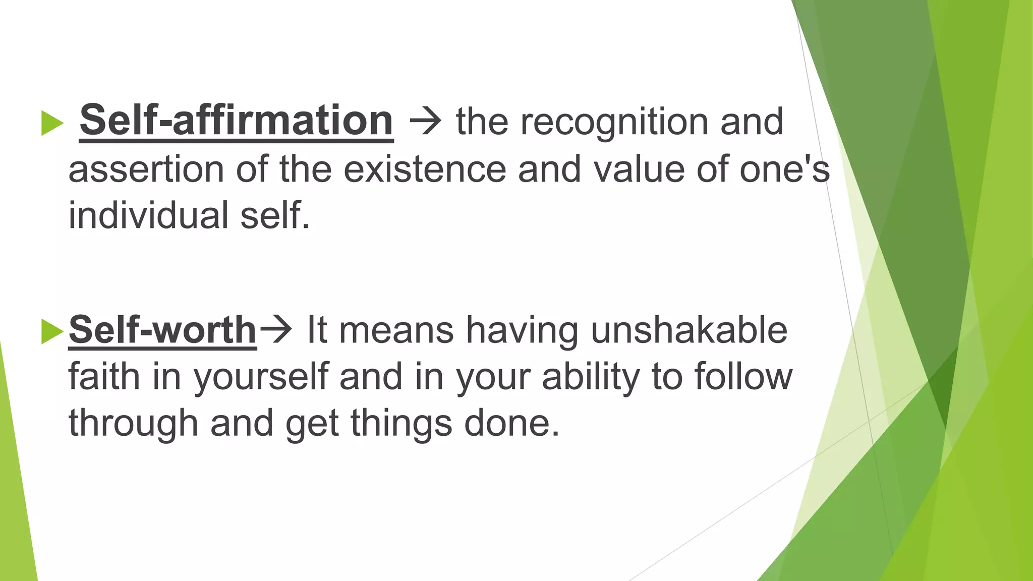 Academic Self-Concept Targets | PPTX