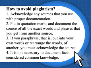 Documentation of Sources | PPT