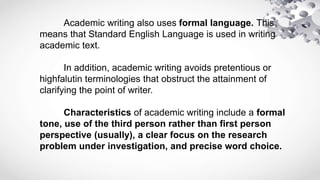 Academic Writing | PPTX