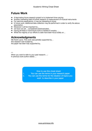 Advanced Proficiency Writing Cheat Sheet - Educational Resources | Picstank