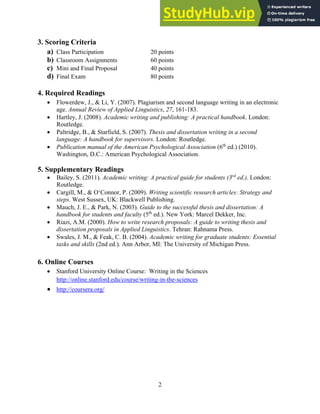 Academic Advanced Writing For Graduate Students Of TEFL Applied ...