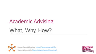 Academic Advising - What, Why, How? | PPTX