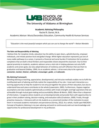 Academic Advising Philosophy | PDF