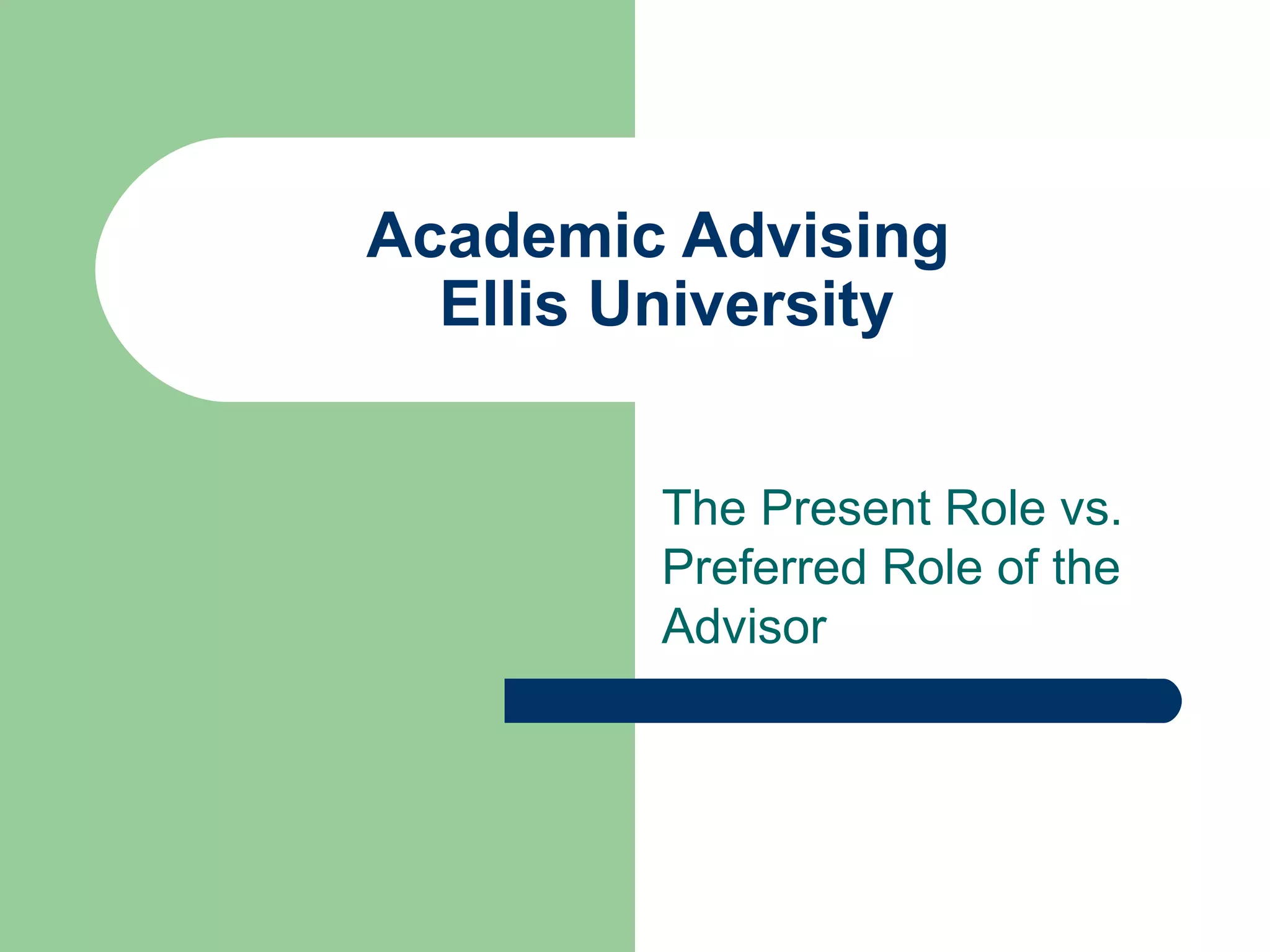 Academic Advising Presentation | PPT