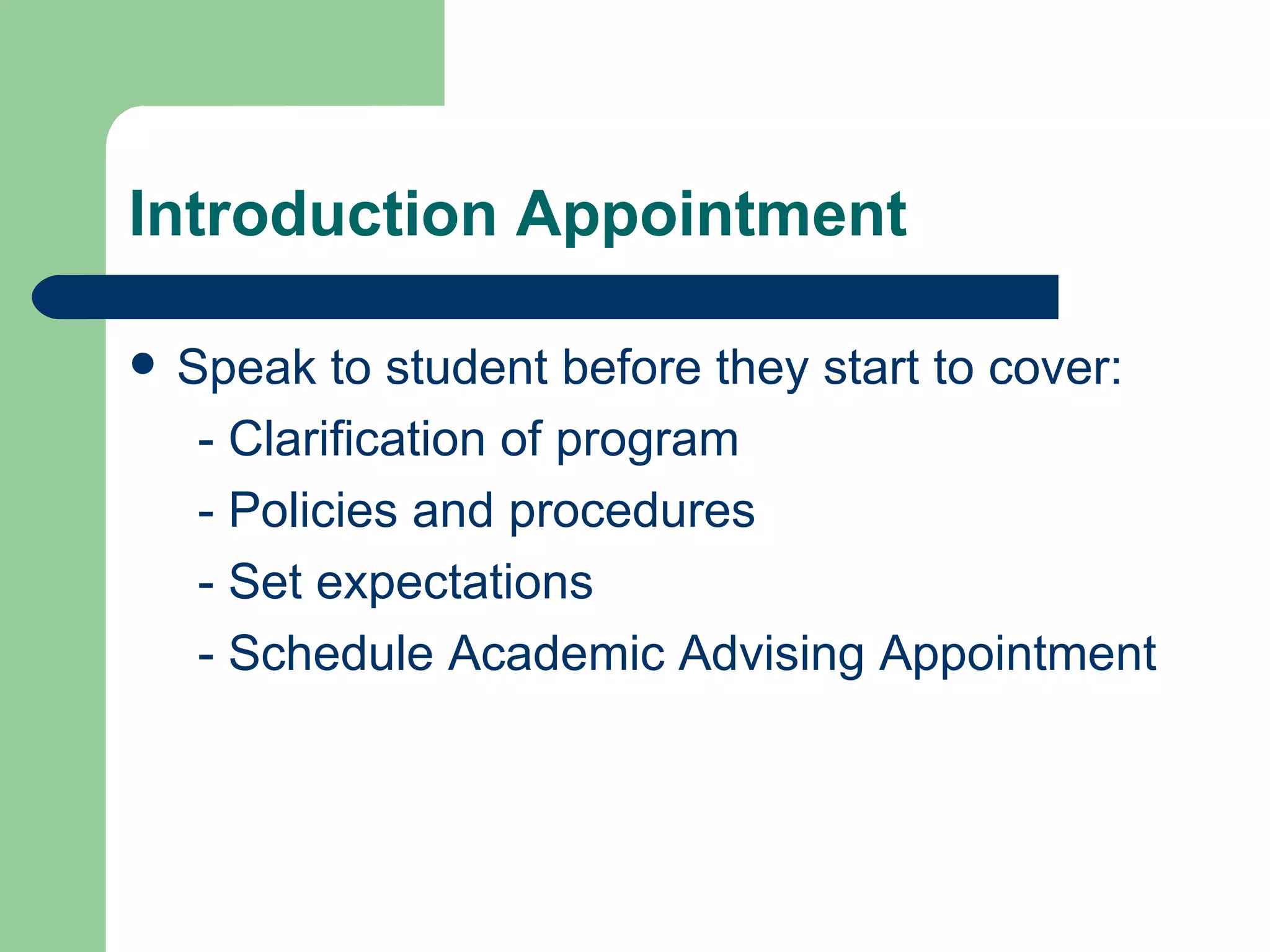 Academic Advising Presentation | PPT