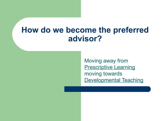 Academic Advising Presentation | PPT