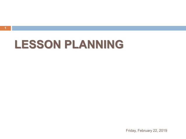 Presentation for Lesson Planning | PPTX