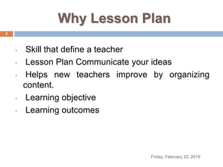 Presentation for Lesson Planning | PPTX