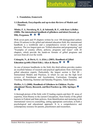 Academically Gifted Programs And Services Formats - An Annotated ...