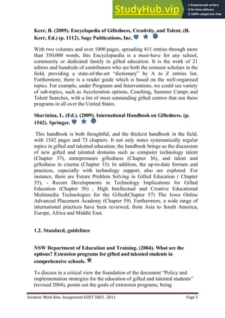 Academically Gifted Programs And Services Formats - An Annotated Bibliography | PDF