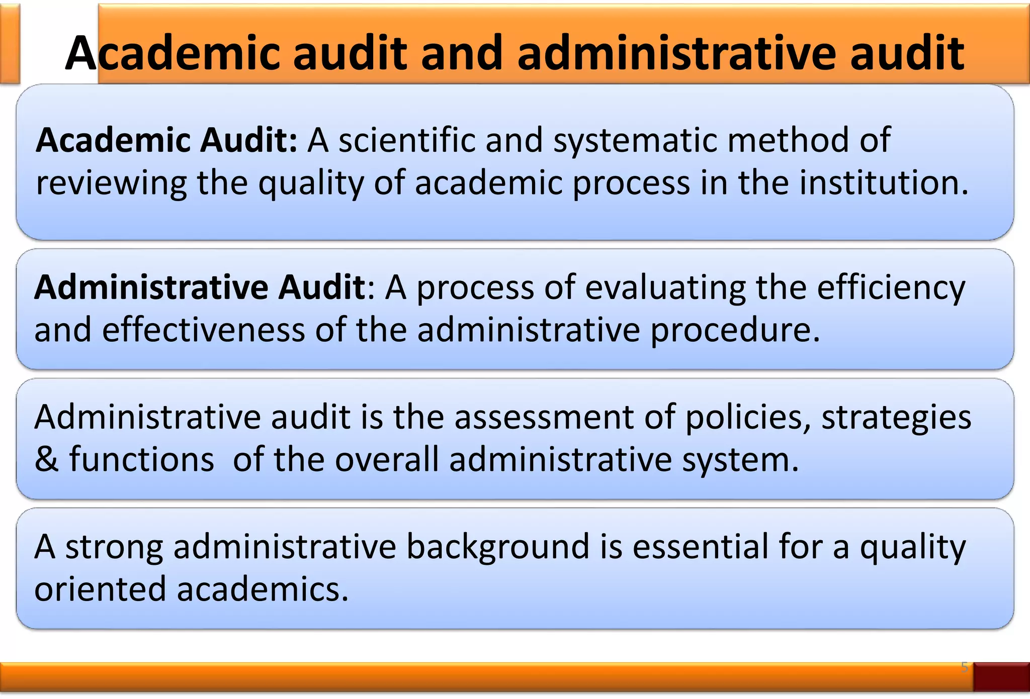 Academic and administrative audit (AAA) | PPTX