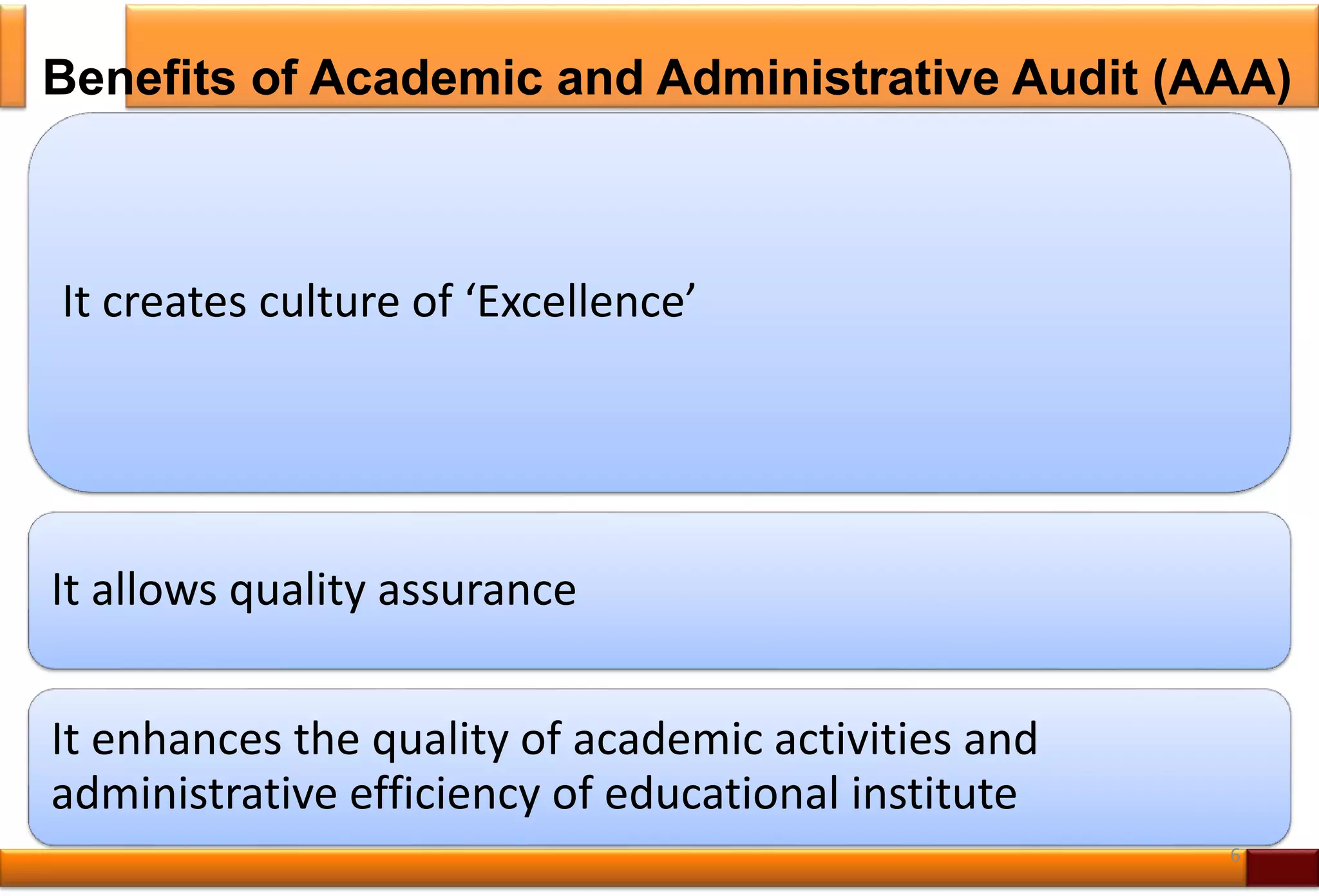 Academic and administrative audit (AAA) | PPTX