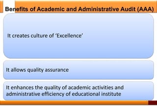 Academic and administrative audit (AAA) | PPTX