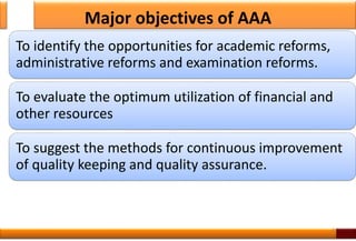 Academic and administrative audit (AAA) | PPTX