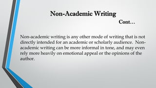 Academic and Non Academic writing by Sohail Ahmed Solangi | PDF