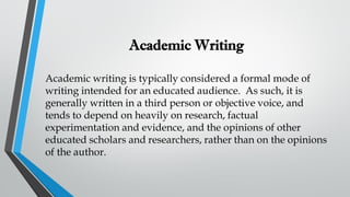 Academic and Non Academic writing by Sohail Ahmed Solangi | PDF