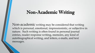 Academic and Non Academic writing by Sohail Ahmed Solangi | PDF