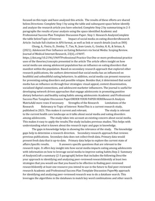 Academic and Professional Success Plan Template Discussion Paper.docx