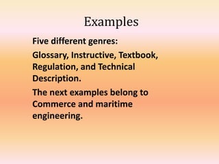 Academic and professional written genres - By Giovanni Parodi | PPTX