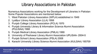 Academic and research libraries in pakistan by Abid Hussain Library ...