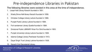 Academic and research libraries in pakistan by Abid Hussain Library ...