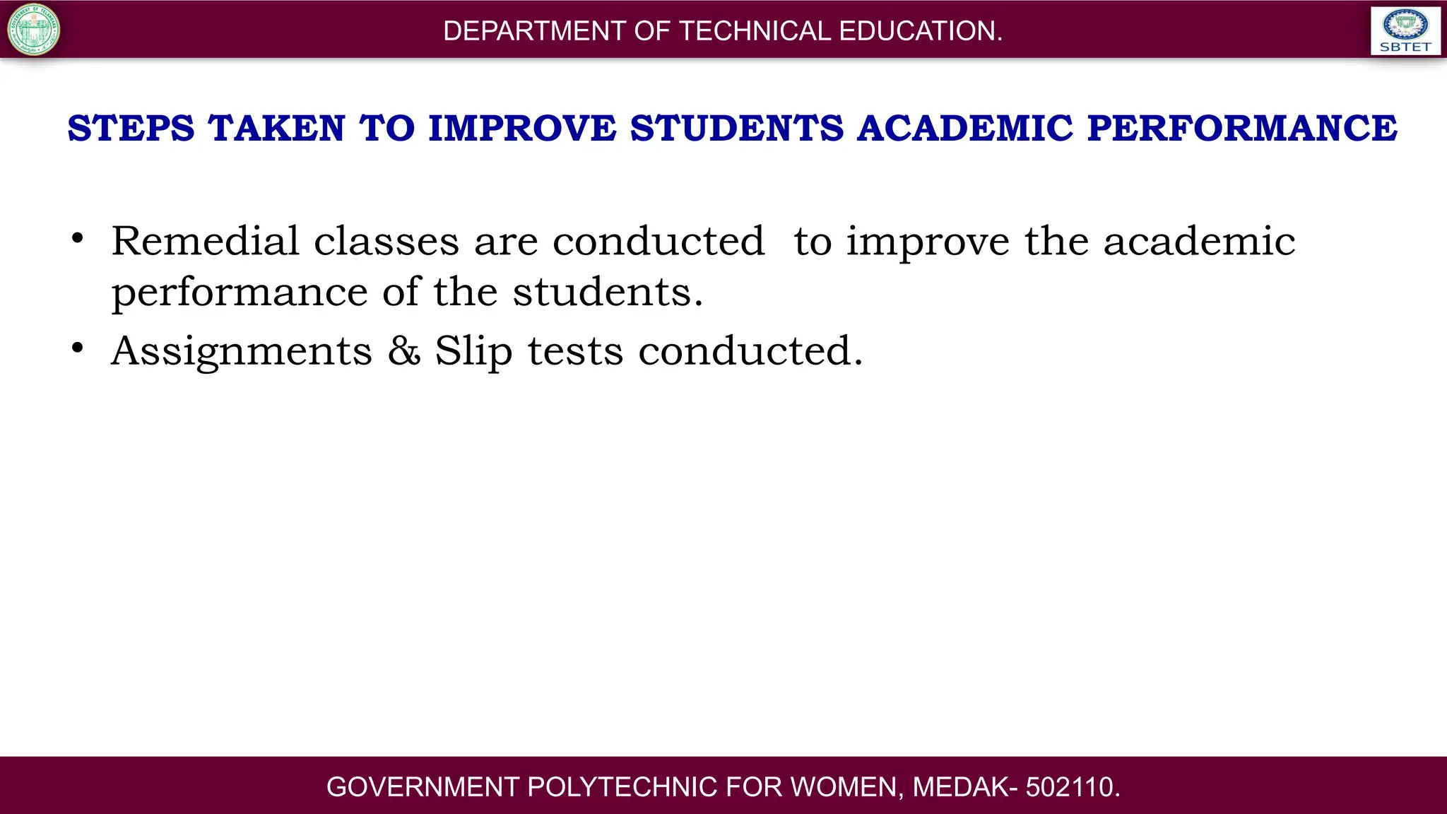 Academic AUDIT file pertaining to GMW MEDAk | PPTX