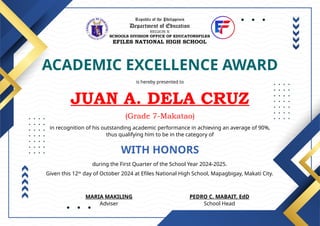Academic Awardees Certificate (Blue).pptx