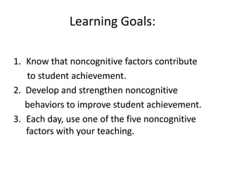 Academic Behaviors for Student Achievement | PPTX