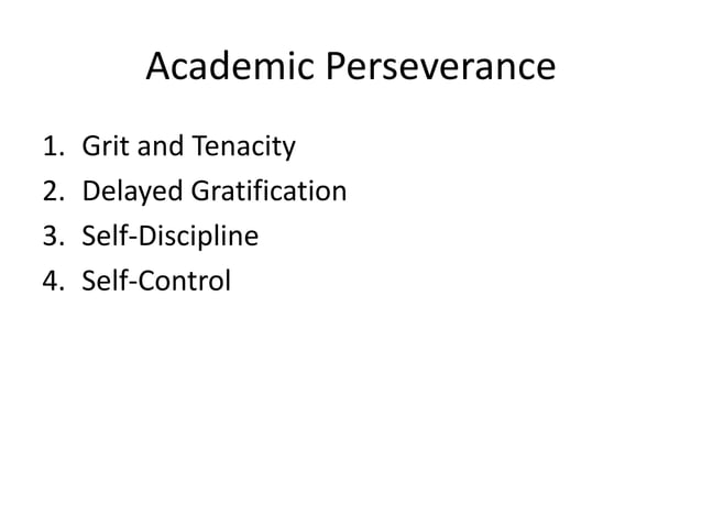 Academic Behaviors for Student Achievement | PPT