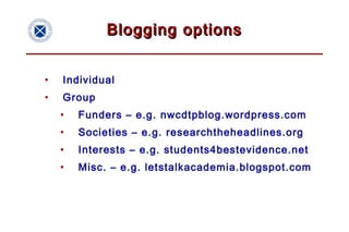 Academic blogging - Why and how? | PPT