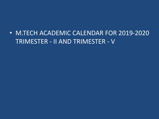 Academic Calendar - MITAOE | PPTX